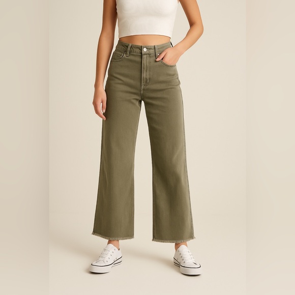 Judy Blue | Jeans | Judy Blue Wideleg Olive Green Jeans 527 | Poshmark